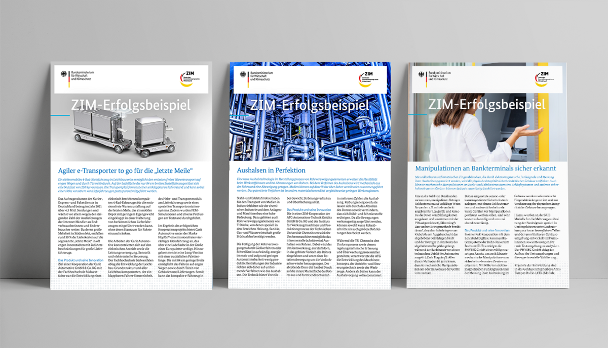 Beispiele erfolgreicher ZIM-Kooperationsprojekte : AiF Projekt GmbH